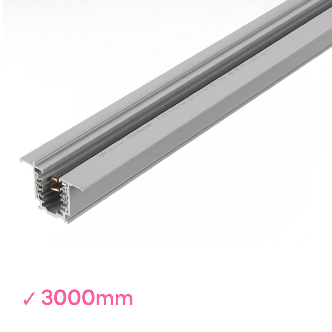 Track | Grey | 3000mm | Recessed – Factorylux